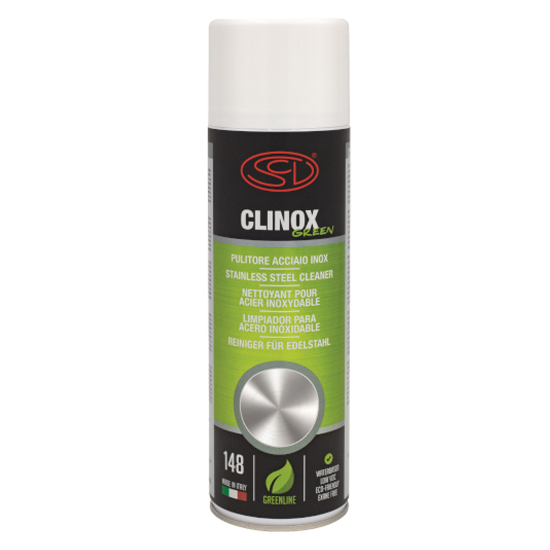 SILICONI ΣΠΡΕΪ ΚΑΘΑΡΙΣΜΟΥ ΕΠΙΦΑΝΕΙΩΝ INOX CLINOX GREEN 500ml ...